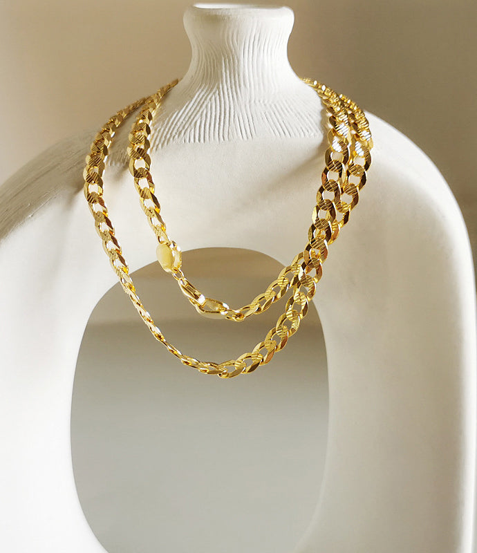 Plain Gold Chain Necklace – Nona